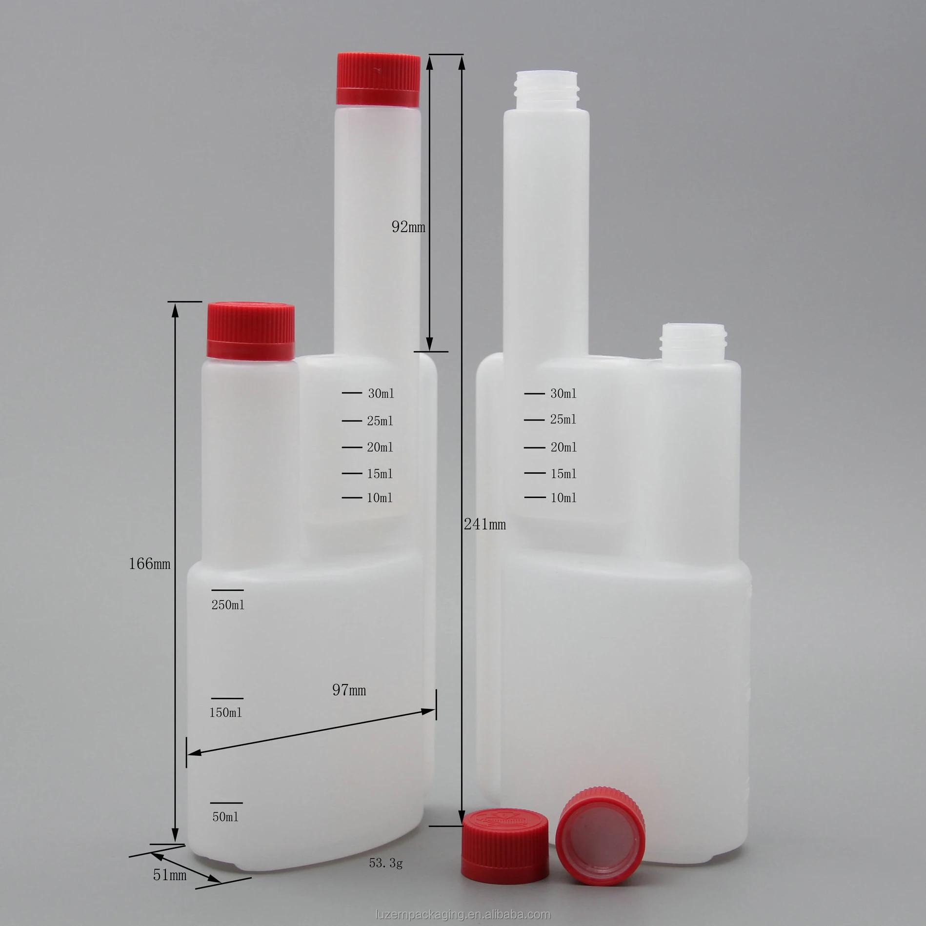 8 Oz HDPE Double Neck Dosing Bottle for Liquid Fertilizer