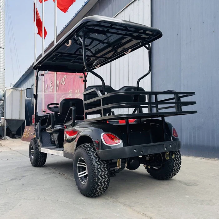 Mini 4 Seater Electric Golf Cart With Golf Bag Holder 4 Person Golf ...