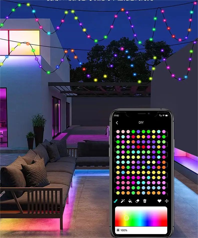 Kanlong Waterproof Outdoor Fairy String Smart Home Lights