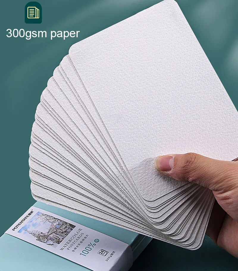 Meihui Art 140lb/300gsm Watercolor Paper Cards for DIY