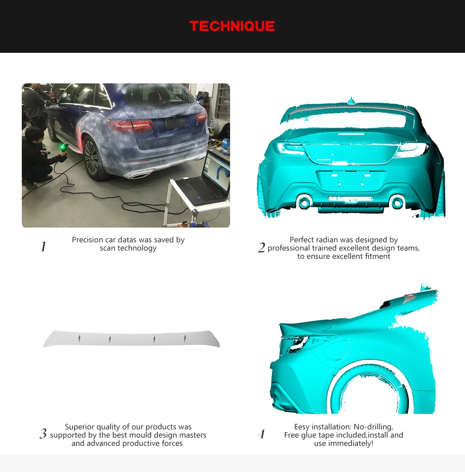 Custom Carbon Fiber Brz Roof Spoiler For Subaru Brz Base Coupe 2-door ...