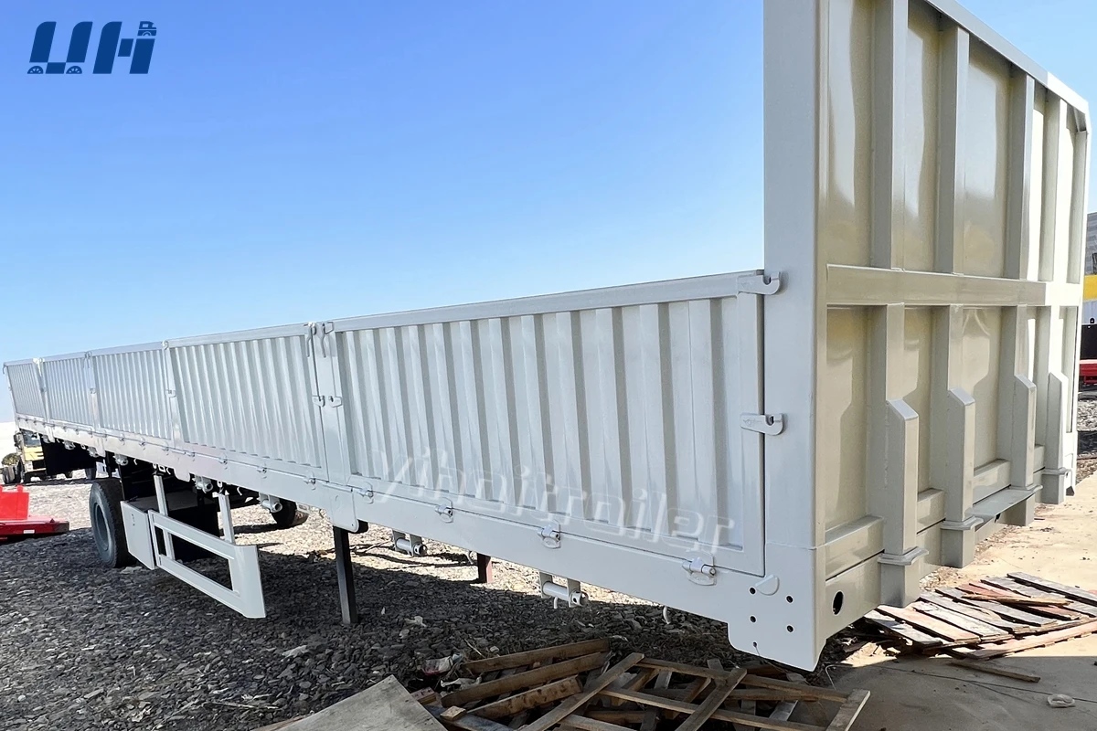 Good Price 40tons 12m Side Wall Cargo Semi Truck Trailer For Steel Coil ...
