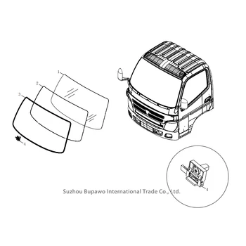 Truck Body Shell Windshield Component Outer Trim Strip Assy For Front ...