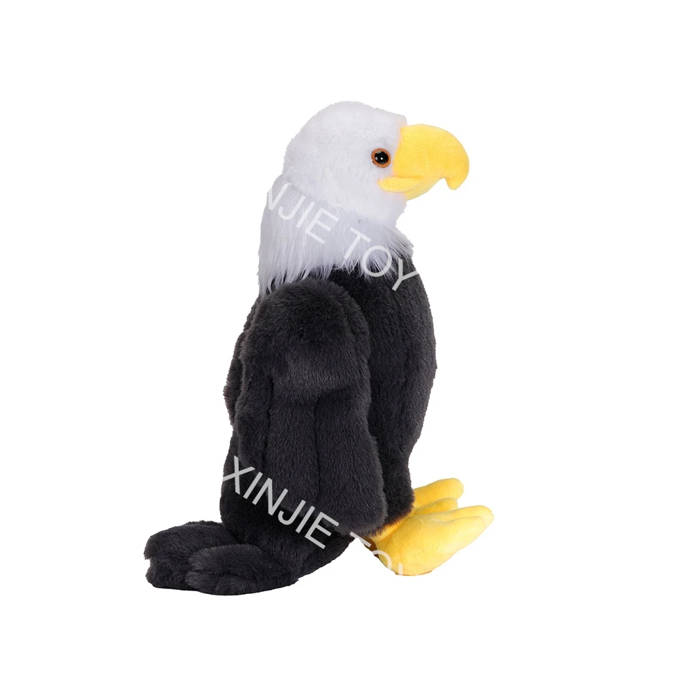 Wholesale Black Bald Eagle Simulation Plush Toy New Wild Animal Cute ...