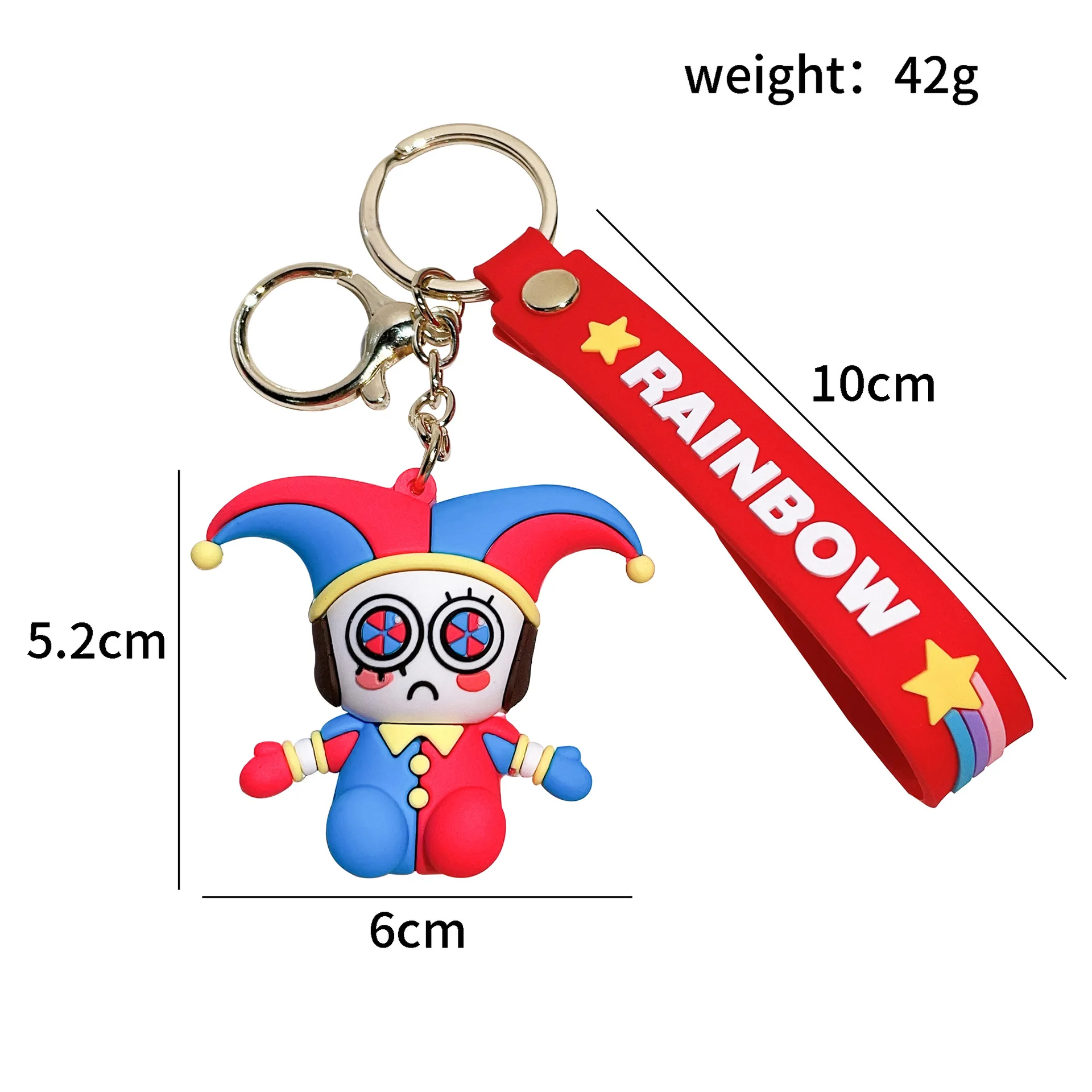 Amazing Digital Circus Keychain - Kawaii Joker Pendant
