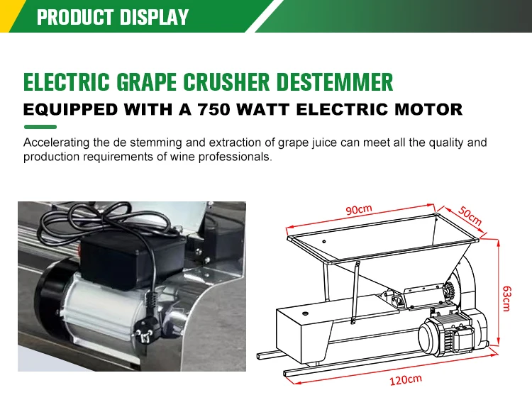 High Efficiency Grape Press Machine Grape Crusher Electric Grape ...