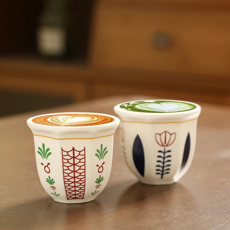 Newest 180ml 6oz porcelain arabian espresso coffee cups Handshake ...