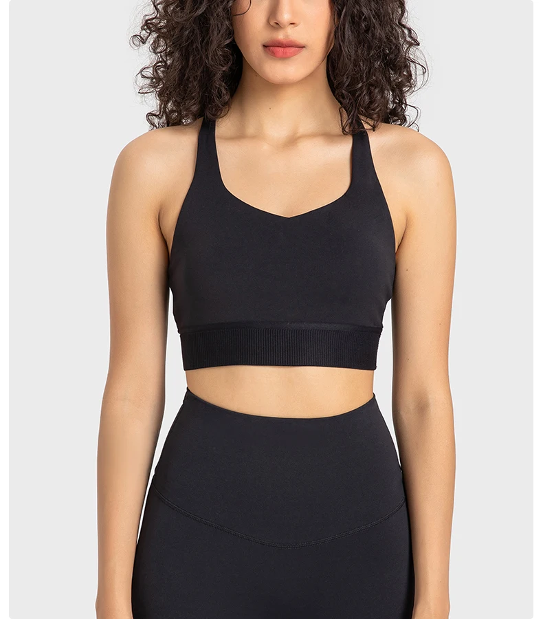 High Quality Lycra Sports Bra Plus Size Wireless Wholesale Solid Color ...