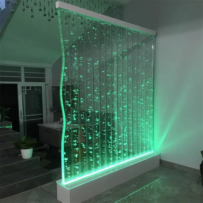 Modern Luxury LED Acrylic Aquarium Water Bubble Wall Screen