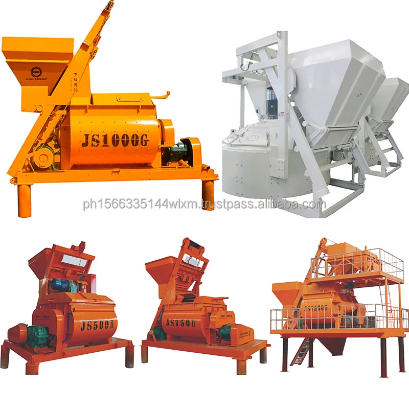 Js Hydraulic Concrete Mixers Electric Forced Concrete Mixer Twin Shaft ...