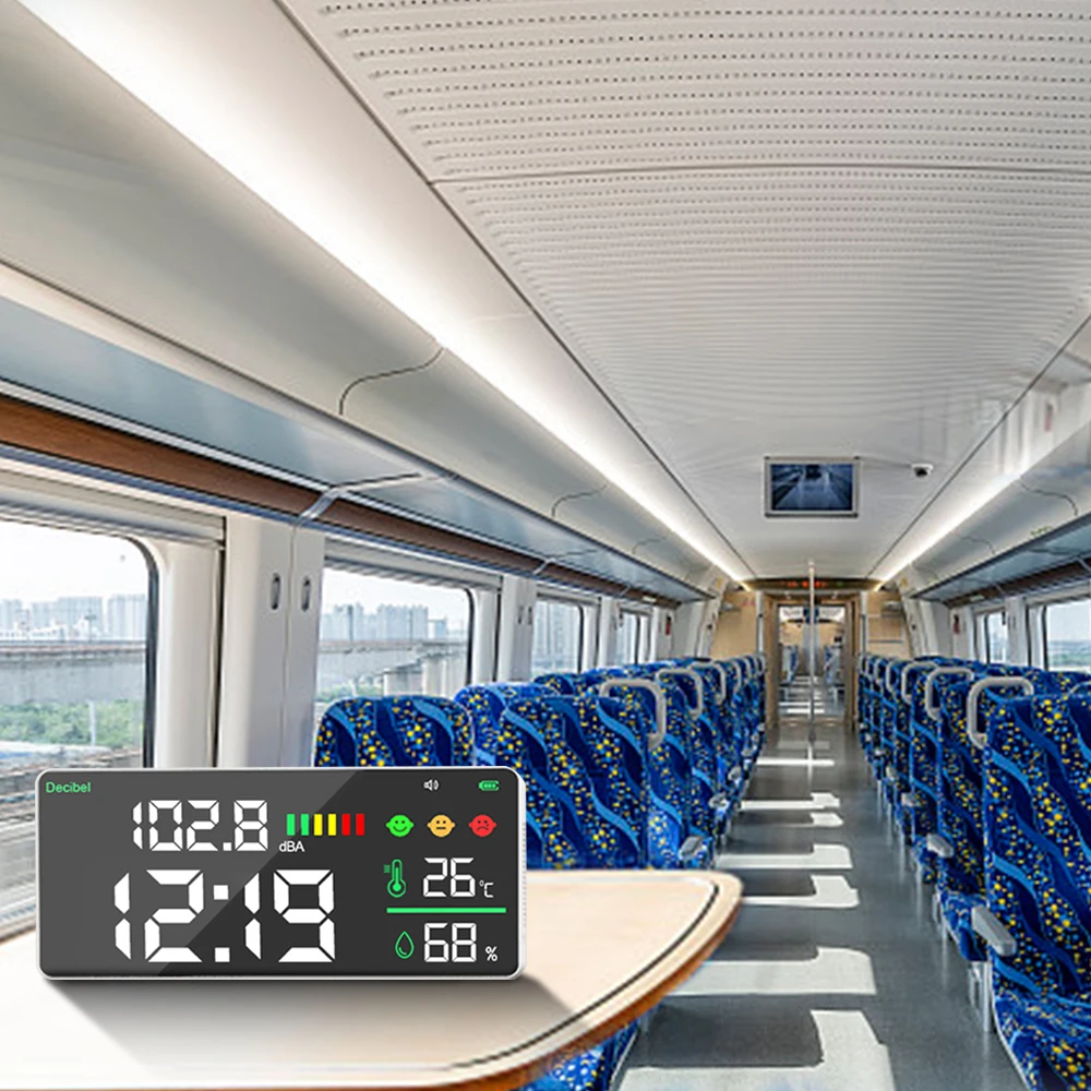 Dienmern Dm165a Digital Decibel Meter Time Clock 30~130dba Sound Level ...