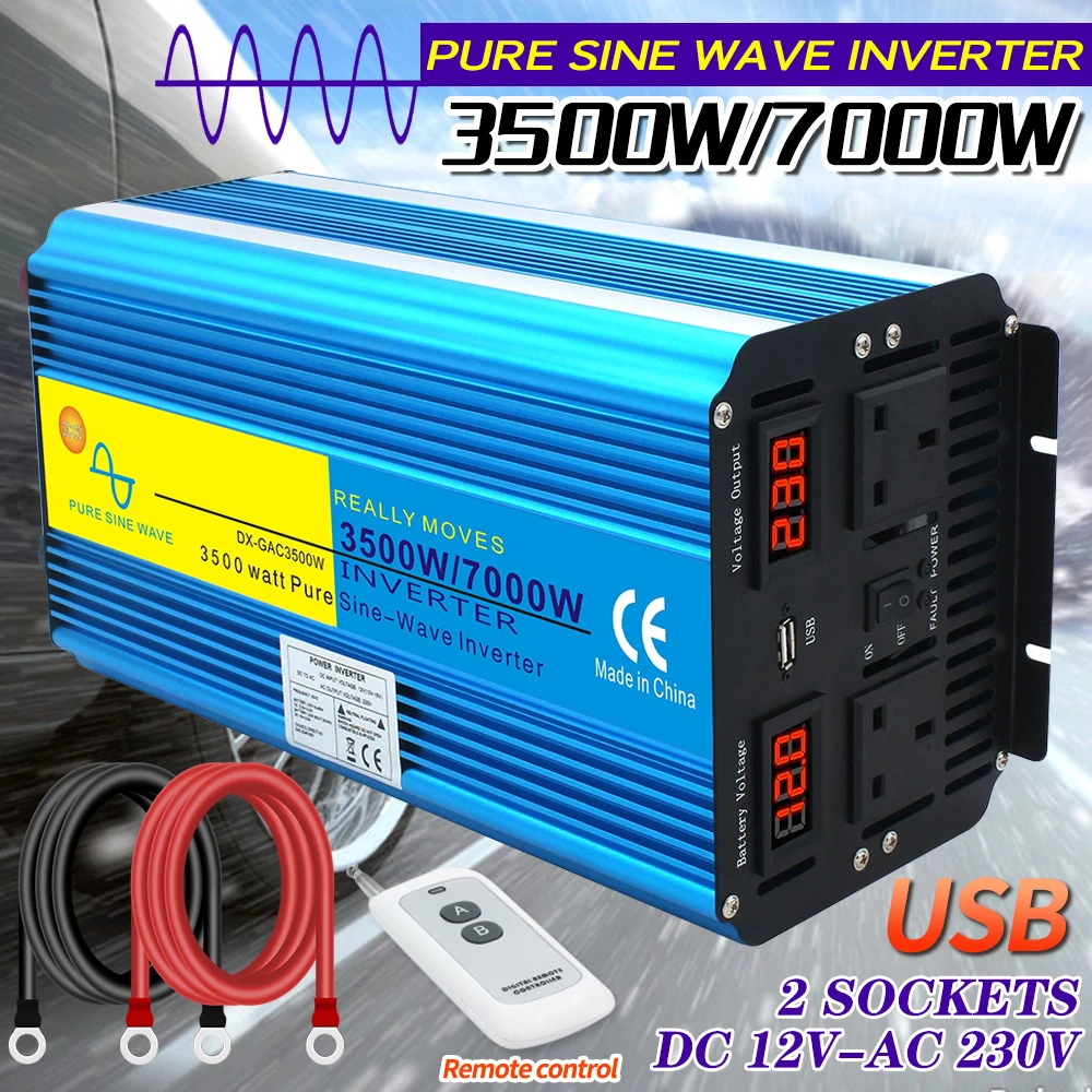 3.5kva 7kw Dc 12v To Ac 230v Pure Sine Wave Power Inverter For Electric Pedal Boat - Buy 7kva ...