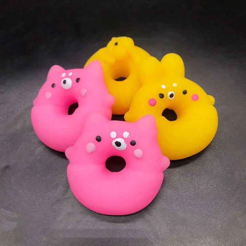 Hot Sale Plastic Squishy Fidget - Kawaii Donut Animal Shape