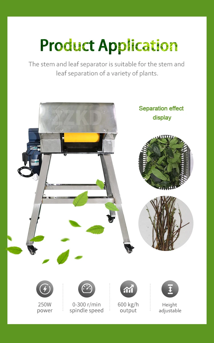 Factory Price Wet And Dry Wormwood Defoliator Stem And Leaf Separator Machine For Sale - Buy ...