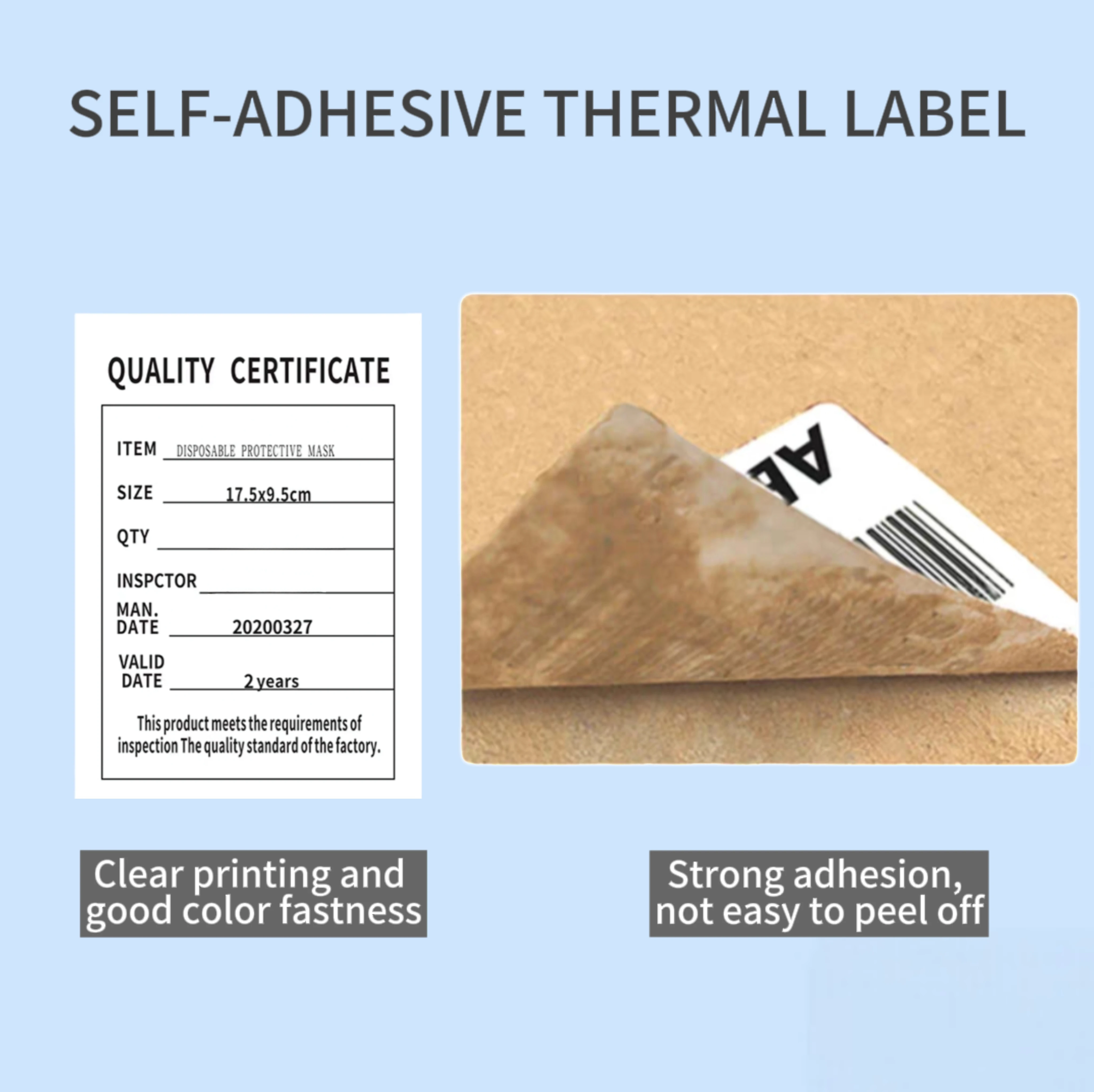 Custom Black On White Barcode Label Rl-d-11354 Etiquette Self Adhesive ...