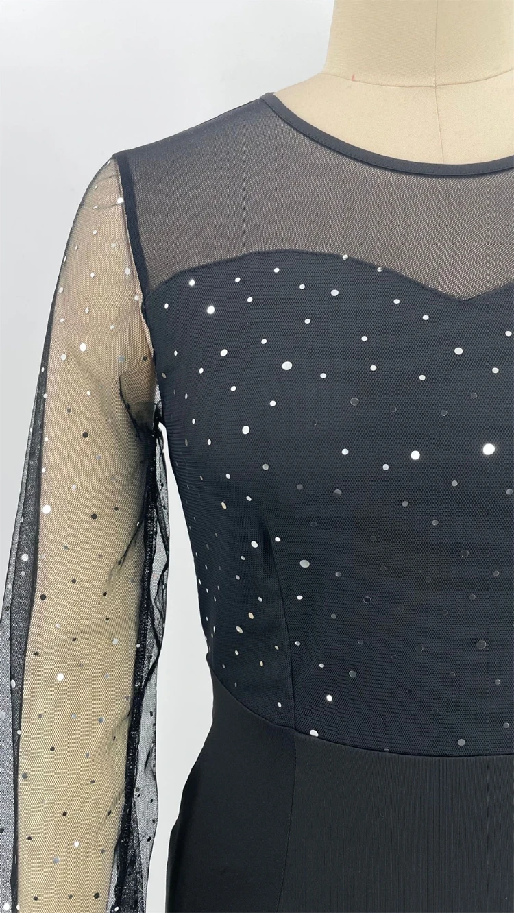 Formal Gowns Women Evening Dresses Women Fashion Translucent O-neck ...