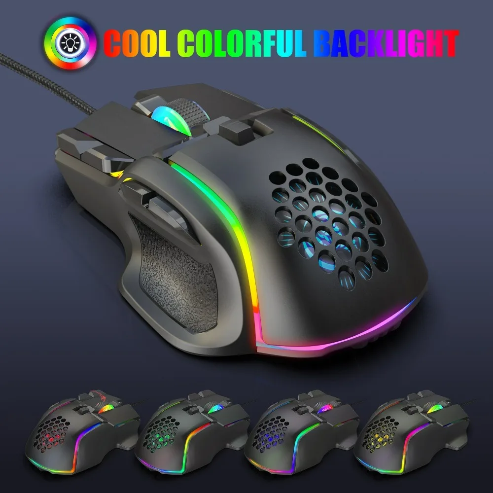 TMICE GM700 - 12800DPI RGB Gaming Mouse for Professional Gamers