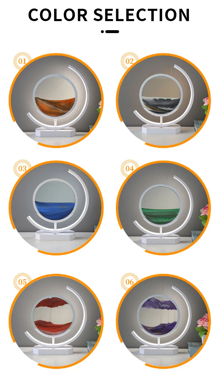 Flowing Sand Art Light Hourglass Led Light Moving Sand Art Picture ...
