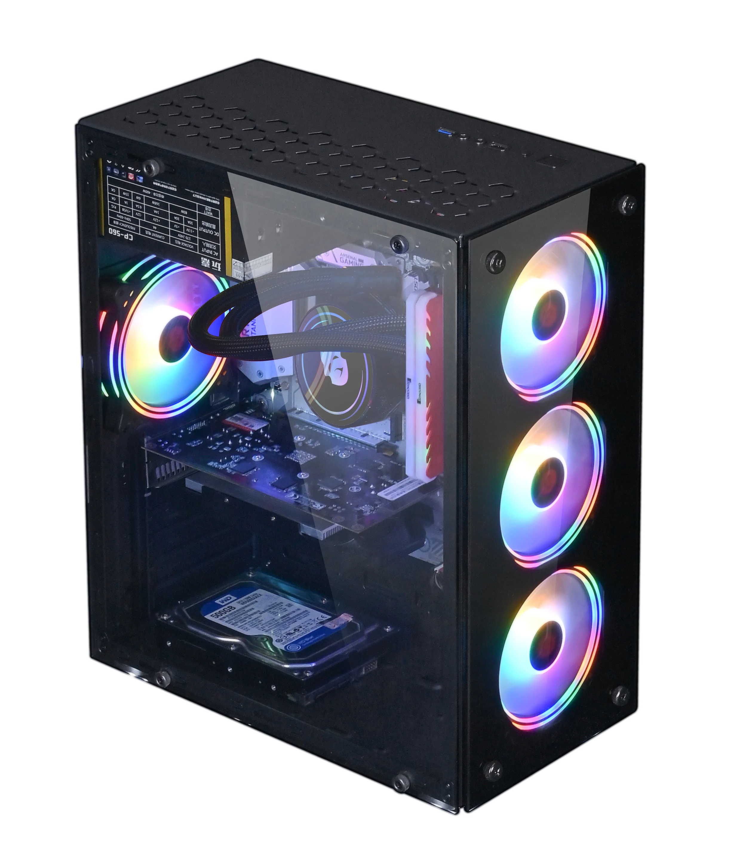 Transparent Rgb Desktop Computer Game Case M-atx/atx/itx Clear Computer ...