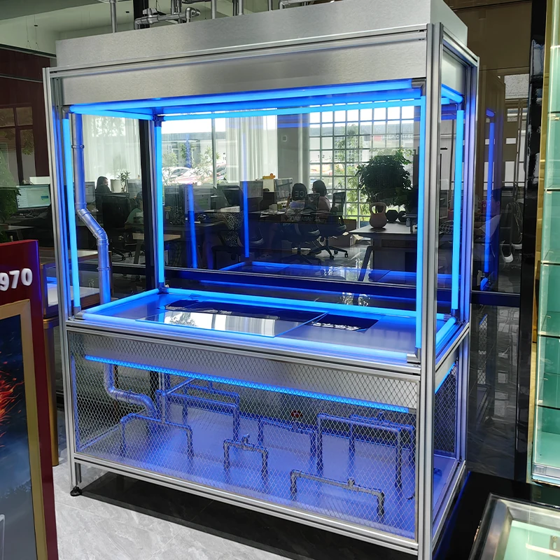 Factory Custom Commercial Display Modern Design Glass Tower Aluminum ...