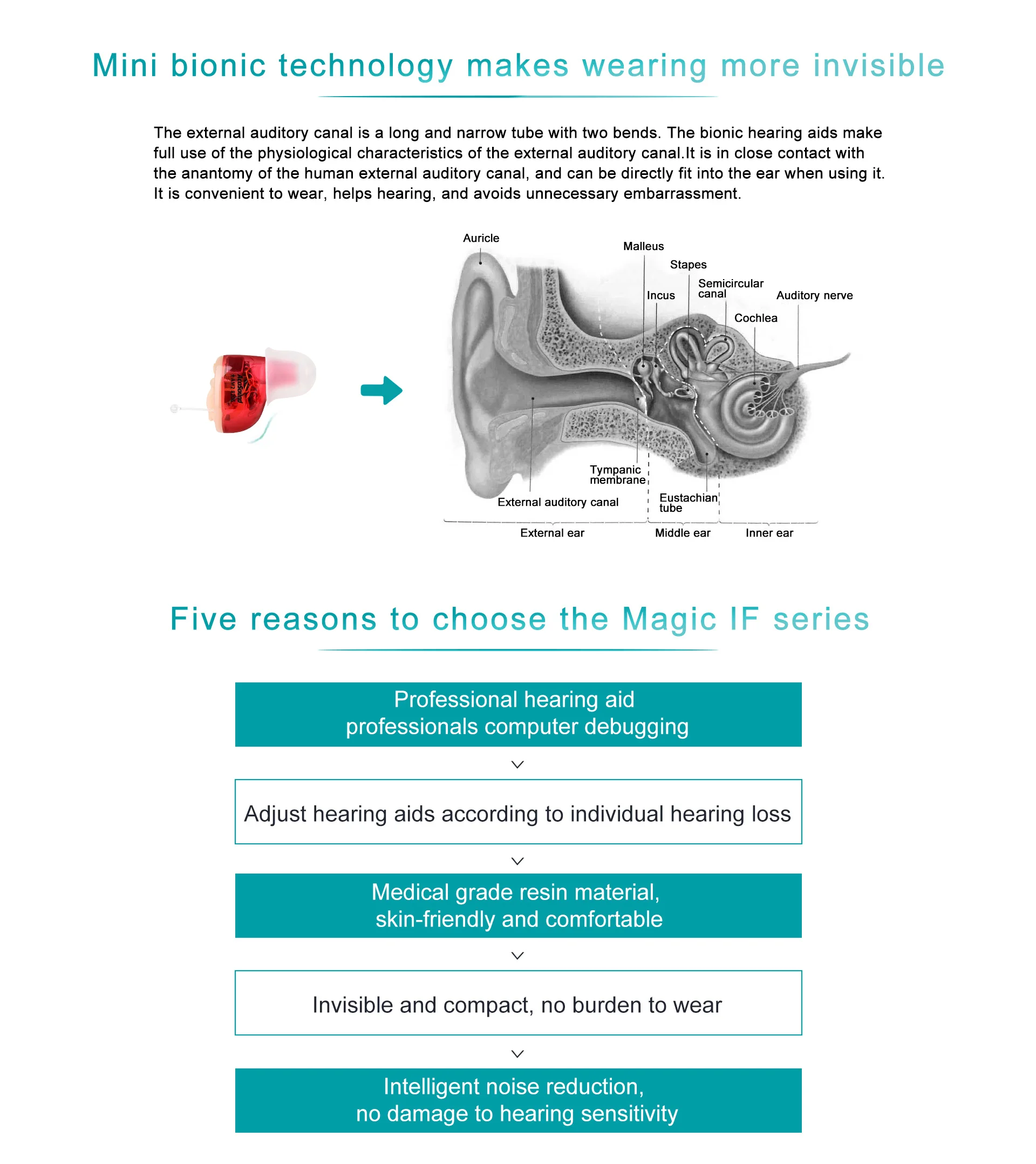 ITC CIC BTE ITE Programmable Hearing Aid - Quality & Comfort