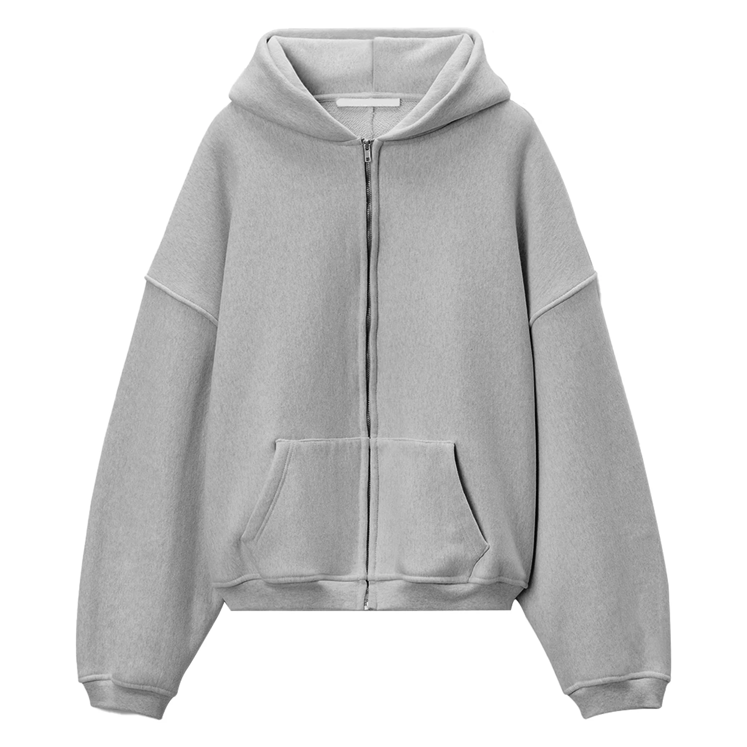 Custom Hoodies for Men's Plus Size - Boxy Fit & Zipper