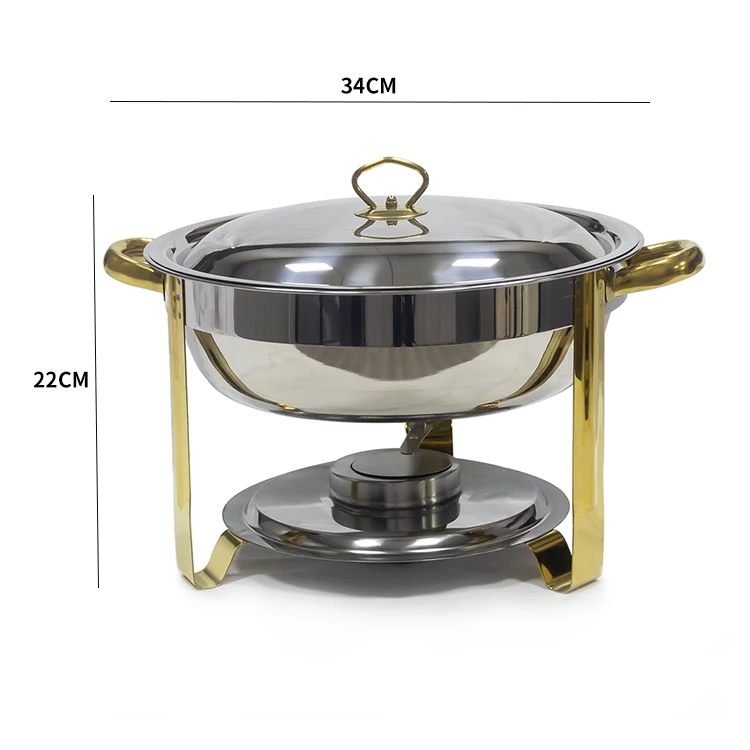 Luxury Mini Chafing Dish 4.5l Simple Type Round Chafing Dish Buffet Set ...
