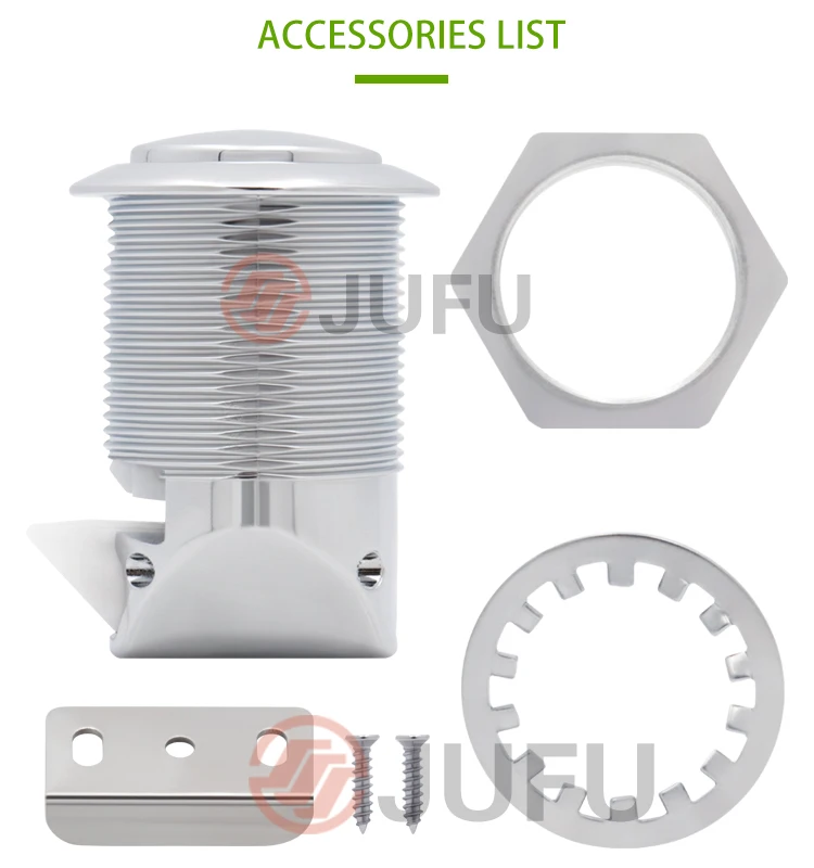 Chrome Plated Pop-Out Knob Latch for RV Camper Door Lock - OEM