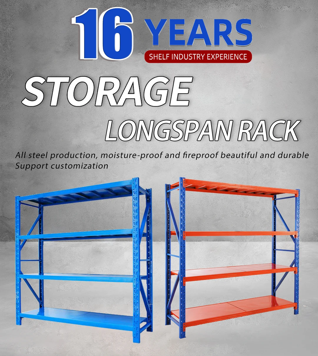 Adjustable Factory Rack System Shelving Medium Duty Longspan Shelving ...