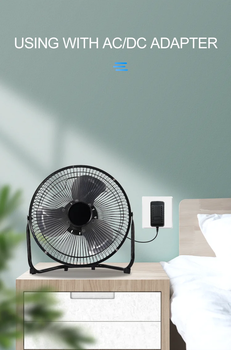 Adjustable Bldc Rechargeable Usb Desk Fan Metal Table Fan Dc Mini Desk ...