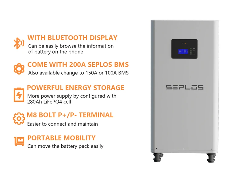 Seplos Đứng 48v 280ah 14.3kw Lifepo4 Lithium Năng Lượng Mặt Trời Năng ...