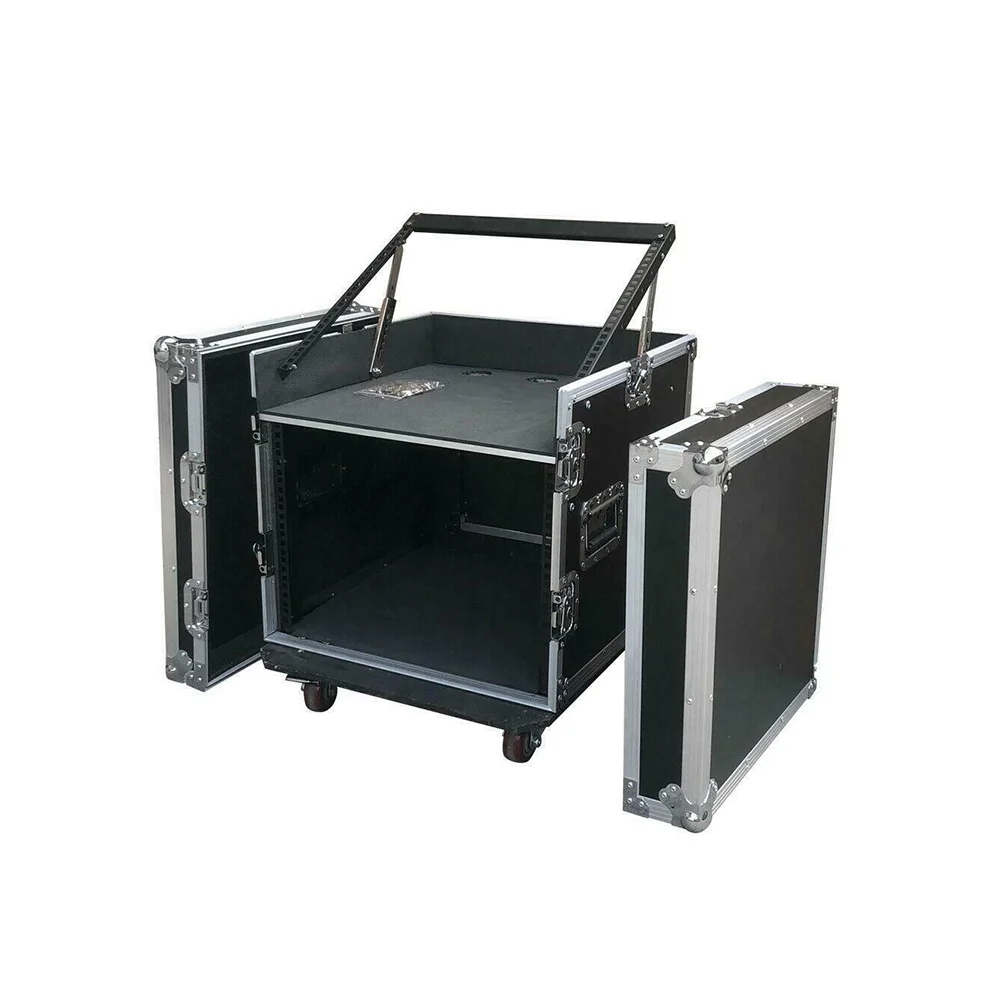10 Space Amp Rack 10u Slanted Top Dj Mixer Road 6u Flight Case With ...