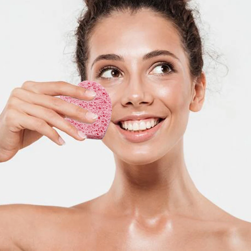 Heart Shape Compressed Facial Clean Sponge Biodegradable Water ...