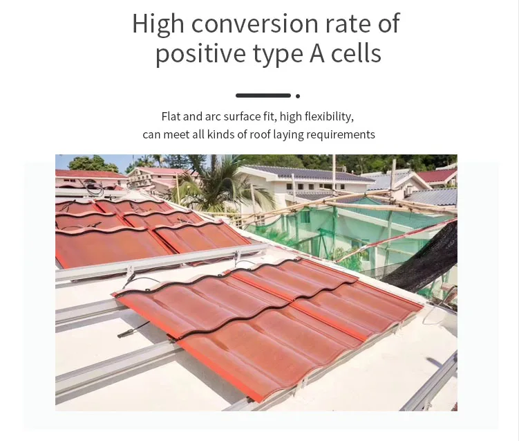 Sangsolar Red Solar Panels - High Power CIGS BIPV Tiles