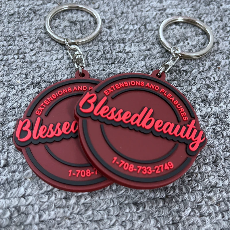 Customized Promotional Cute Soft PVC Rubber Key Ring