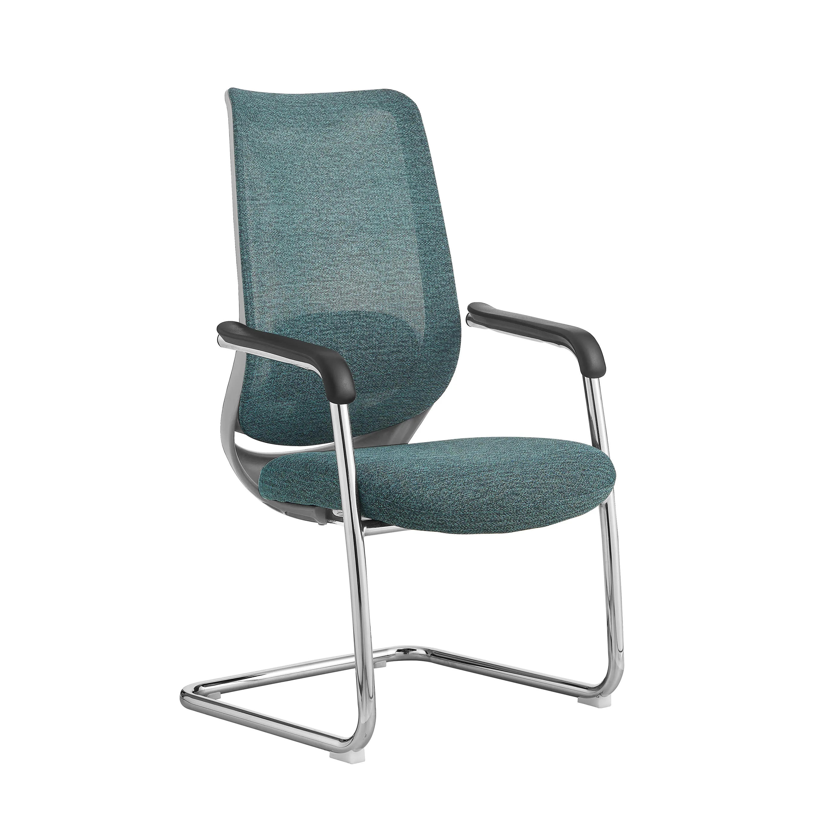 Power Coated Steel Foot Fixed Office Mesh Armrest Staff Meeting Chair ...