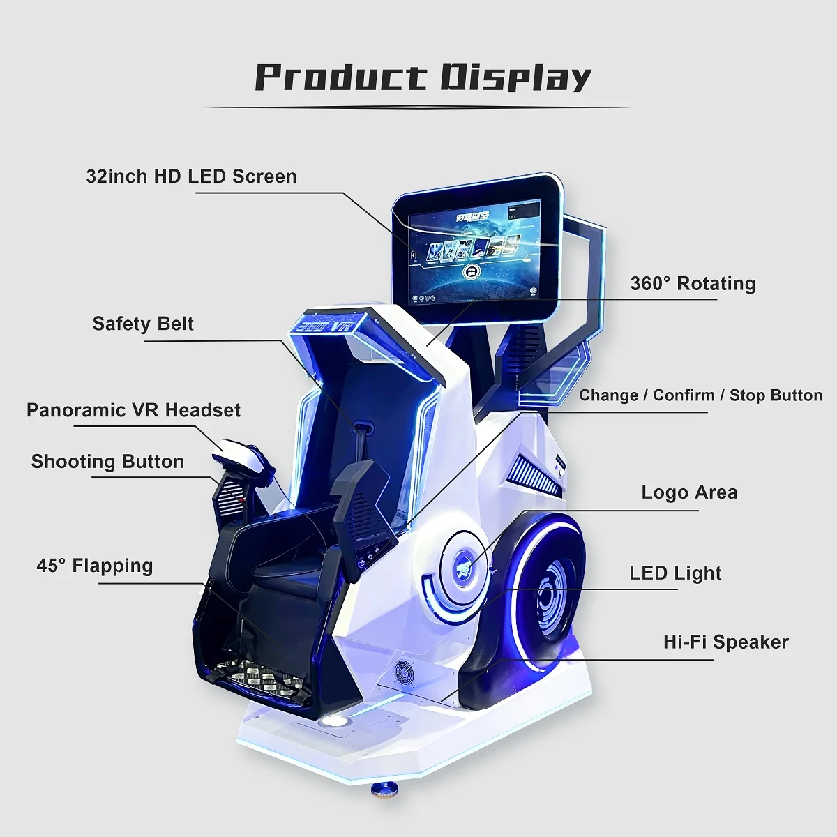 Roller Coaster 360 VR Chair - Ultimate Gaming Experience