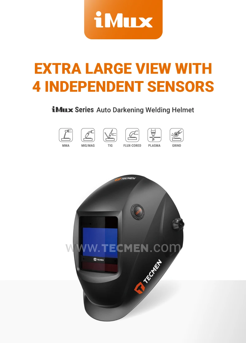 ADF815SG Imux TM16 TECMEN Welding Helmet - Solar Shade 5-8/9-13