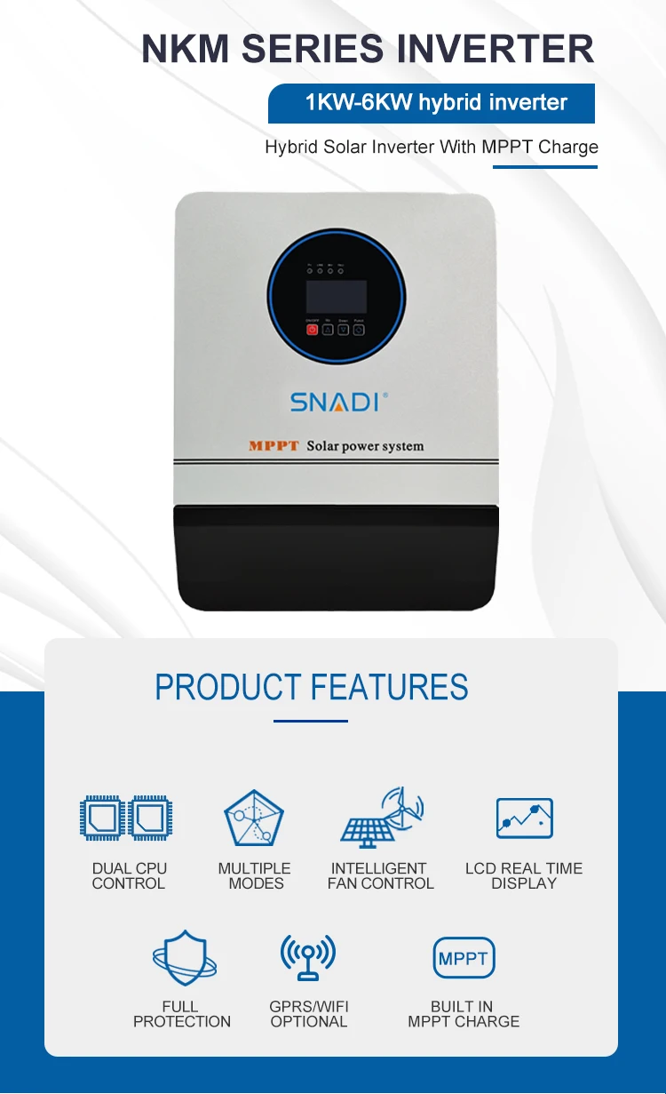 Snadi Lcd Display Solar Power Inverter 1.5kw 2kw 3kw 5kw 6kw Off-grid ...