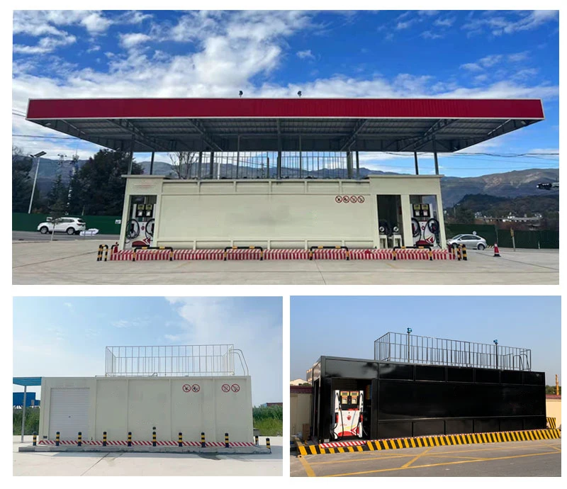 Portable 20ft 40ft Container Skid Tank Diesel Service Filling Station ...