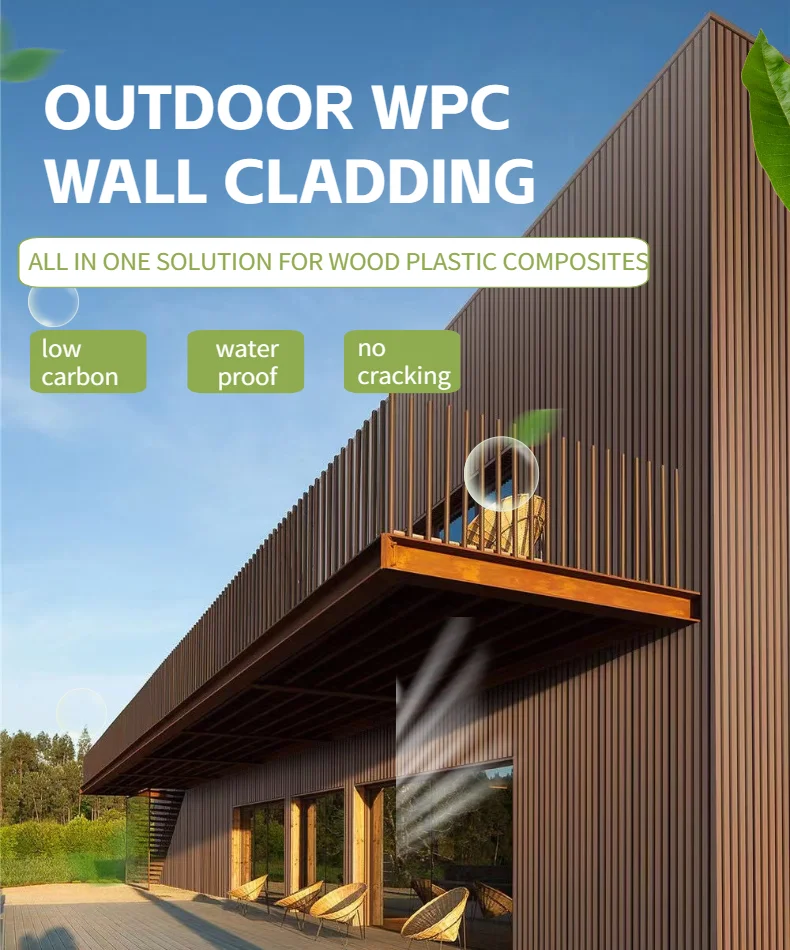 Exterior Decoration Composite Board Wallboard Outdoor Slat Fluted Wpc ...