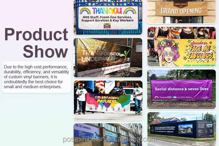 Custom Outdoor Wall Advertising PVC Vinyl Signs Banner Printing