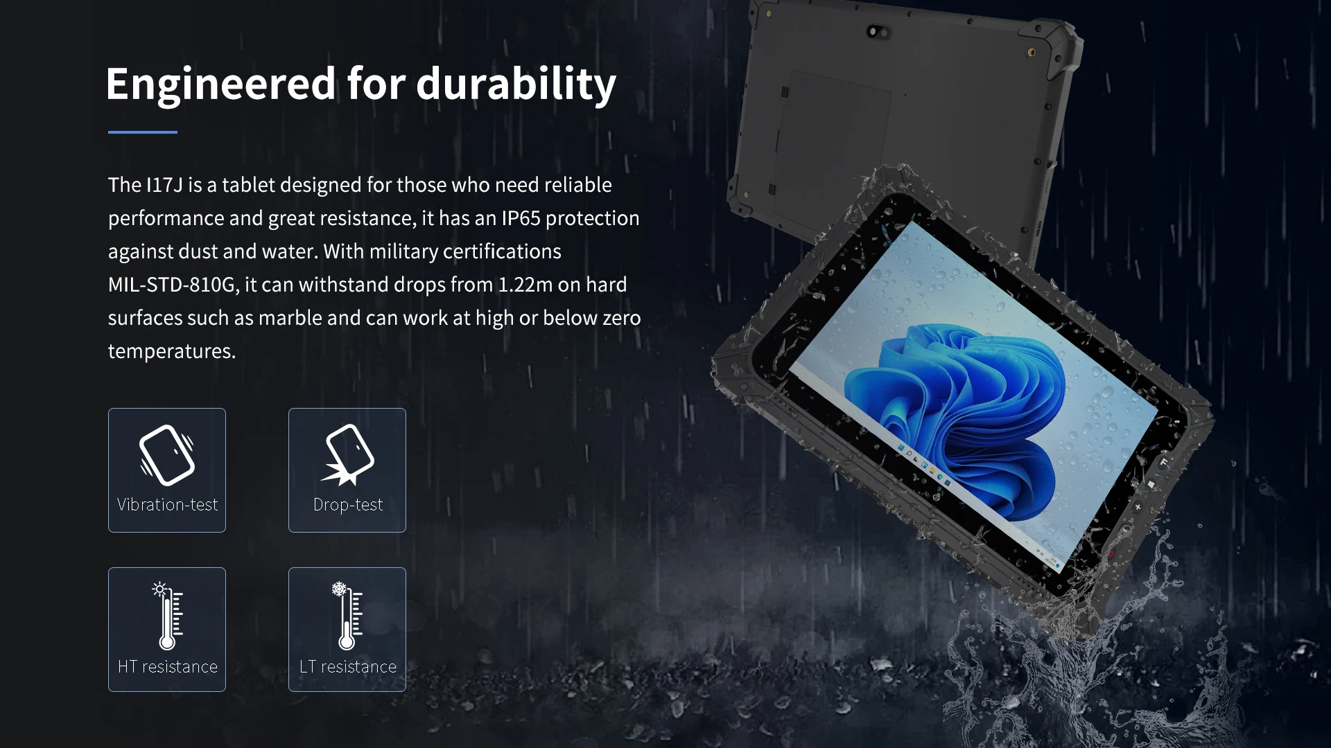 Ip65 Rugged Industrial Tablet Windows 10.1inch Wifi 4g Bluetooth Nfc ...