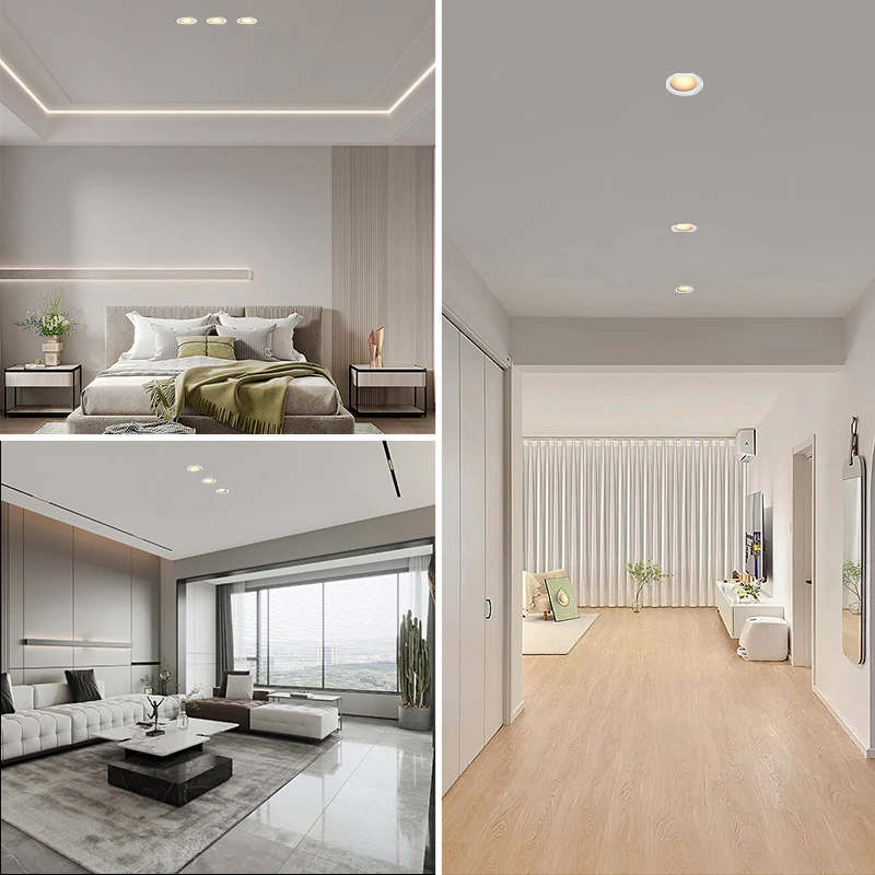 Round White 18w 24w Ceiling Spotlights Adjustable Commercial Hotel ...