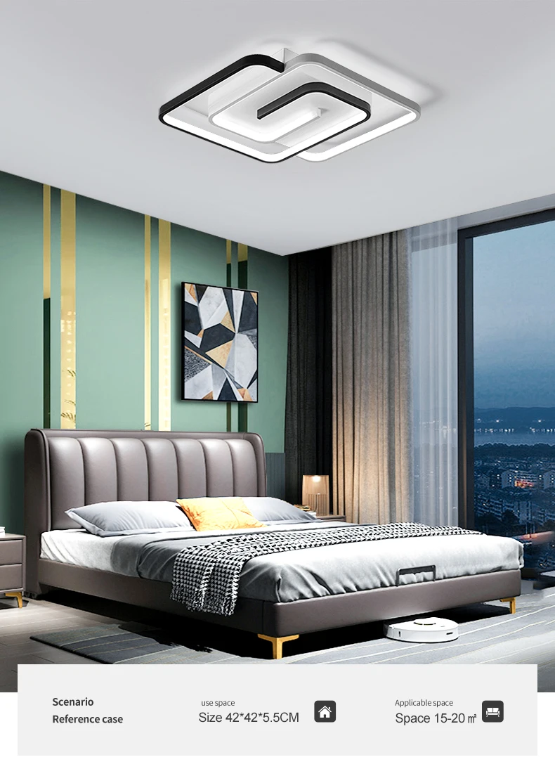 Popular Three Colors Ceil Lamp Living Room Bedroom Remote Control Iron ...