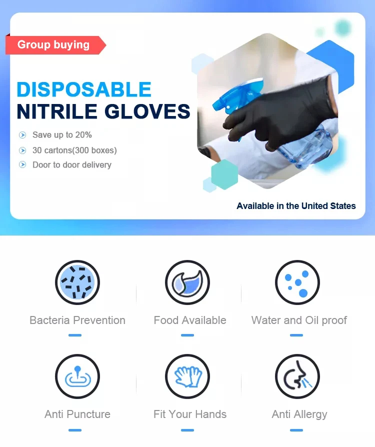 Black Disposable Nitrile Gloves For Us Market Ready To Dispatch With ...