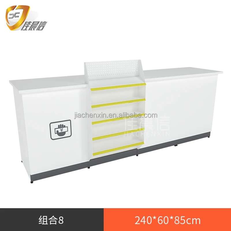 Supermarket Convenience Store Cashier Counter Steel Checkout Counter ...
