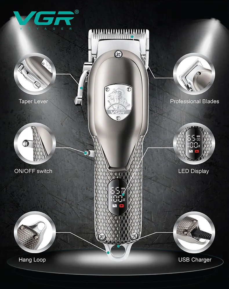 VGR V-276 Hair Cut Trimmer - Professional Electric Barber Clipper