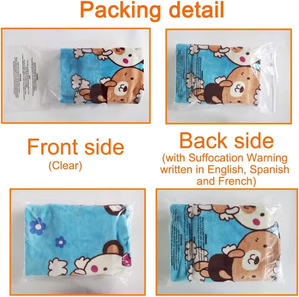 Suffocation Warning Print Ldpe Flat Packaging Clear Poly Bags With ...