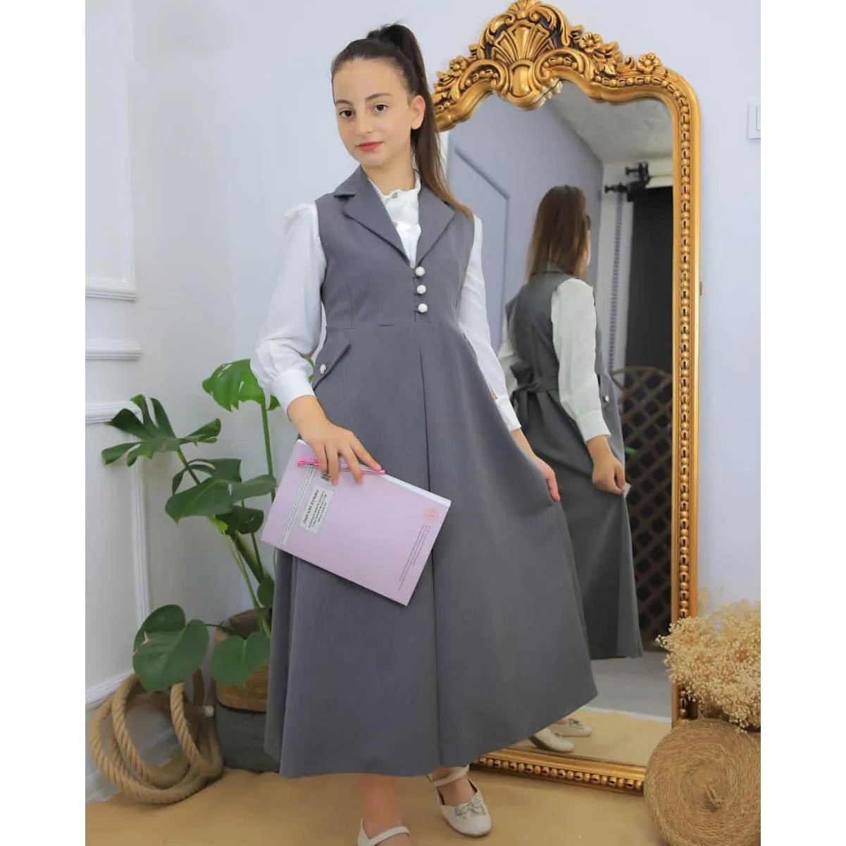 Custom Teen Girls School Uniform Jumper Dress For Toddler Girl Dress ...